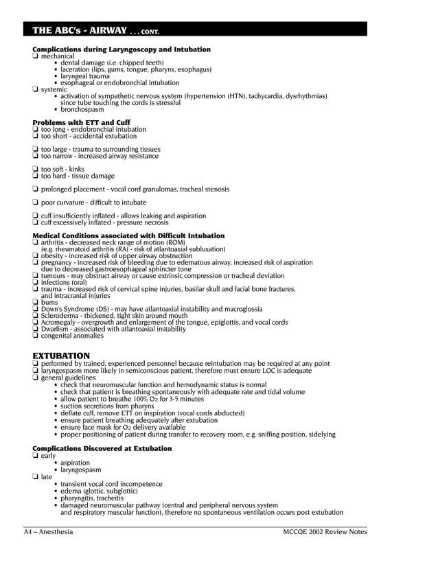 Anesthesia short reference copy
