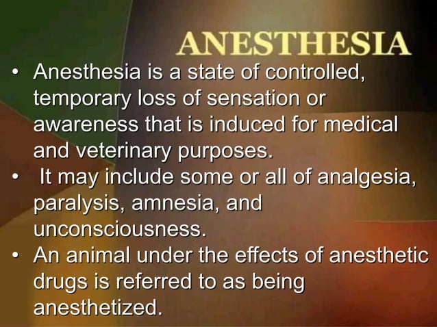 Anesthesia SLIDESHARE | PPT