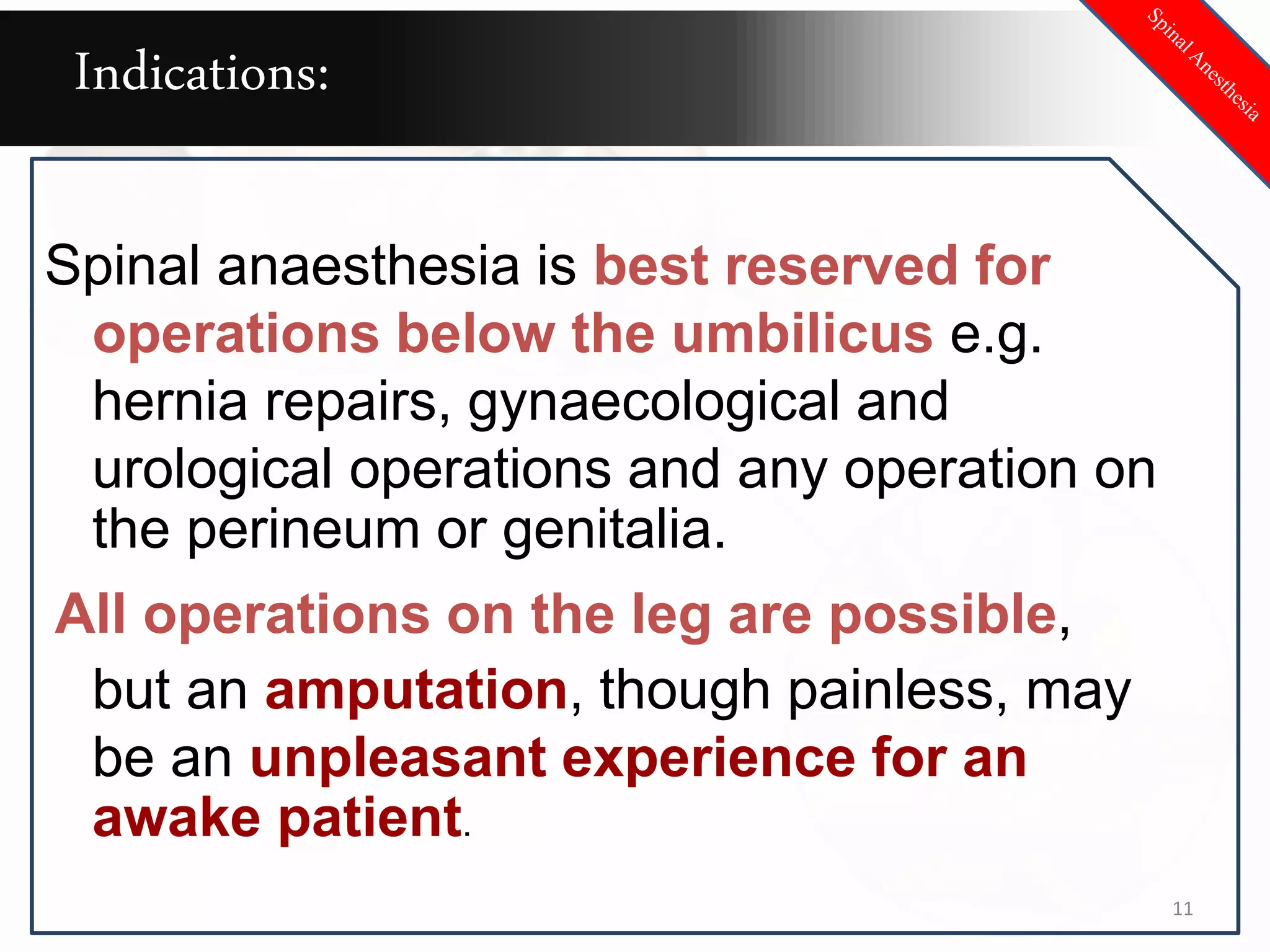 (Anesthesia) spinal anesthesia english by dr. kalimullah wardak | PPTX