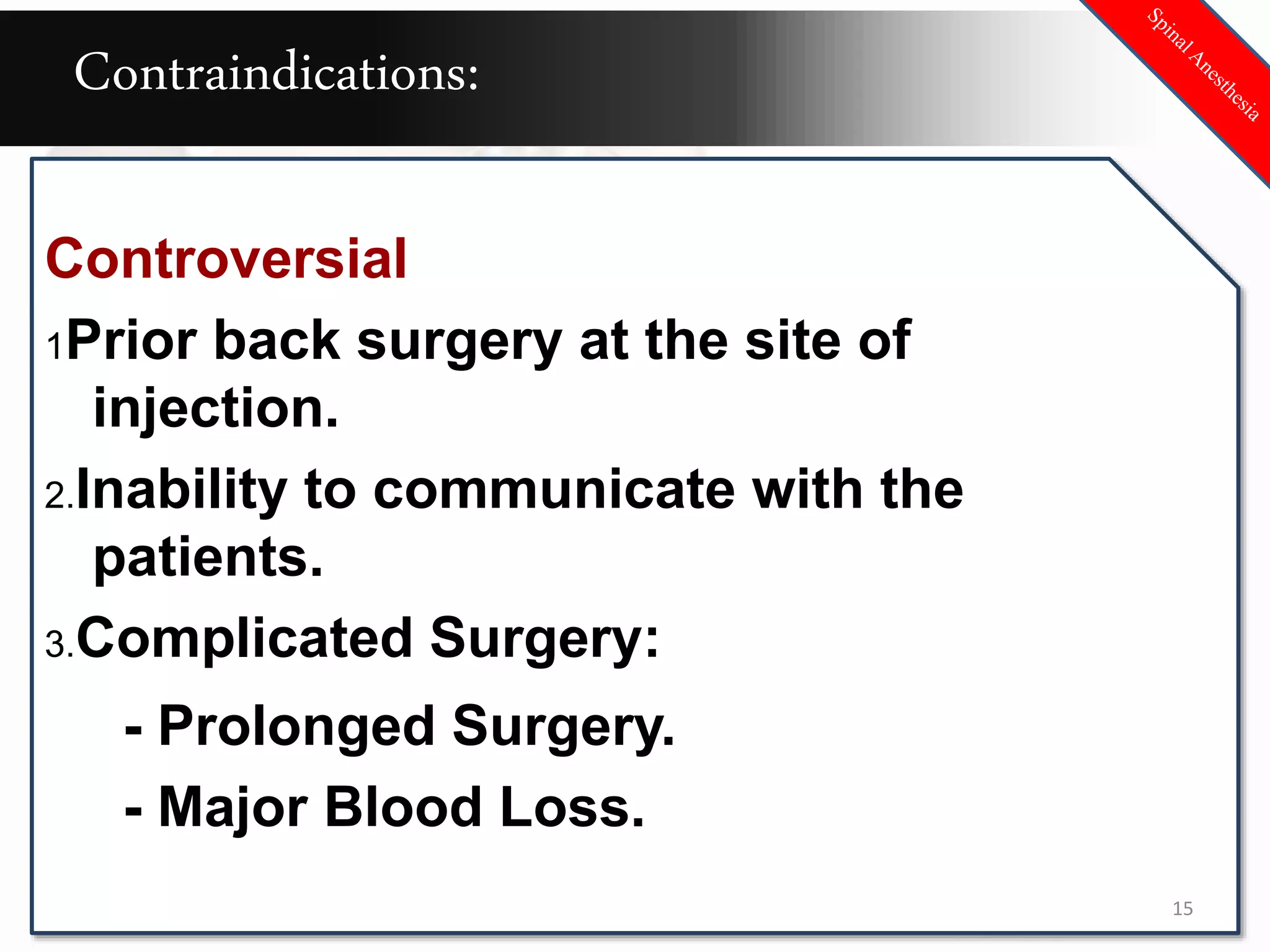 (Anesthesia) spinal anesthesia english by dr. kalimullah wardak | PPTX