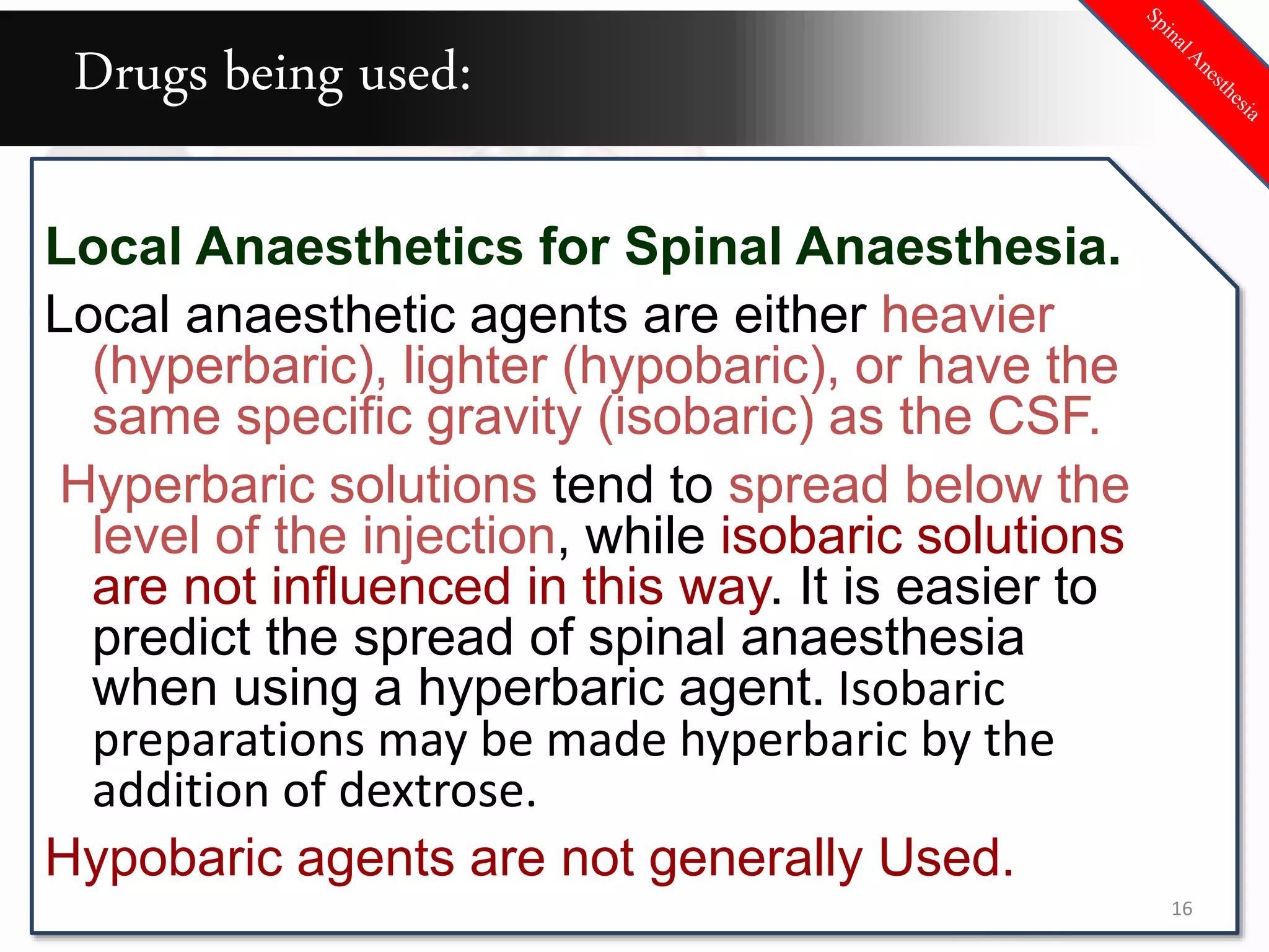 (Anesthesia) spinal anesthesia english by dr. kalimullah wardak | PPTX
