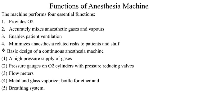 Anesthesia Workstation OR Anesthesia Machine .pptx