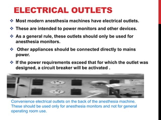 Anesthesia workstation , electrical components , high pressure | PPTX