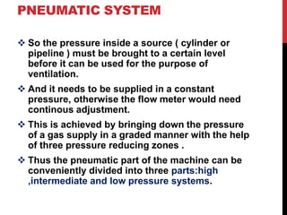 Anesthesia workstation , electrical components , high pressure | PPTX