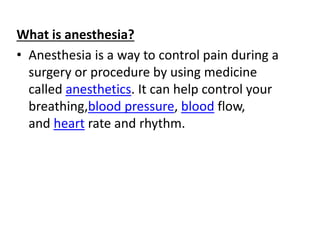 Anesthesiology | PPTX