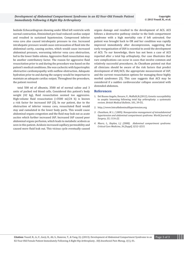 SOJ Anesthesiology & Pain Management | PDF | Heart and Cardiovascular Diseases | Diseases and ...