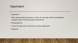 anesthesia subject - septic shock ppt by student | PPTX