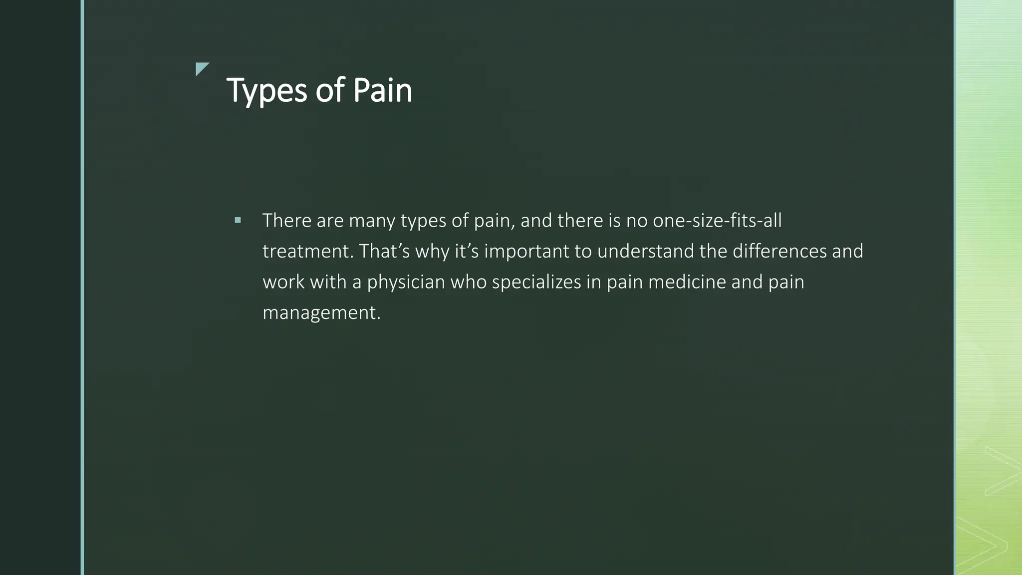 Pain Management Presentation | PPTX
