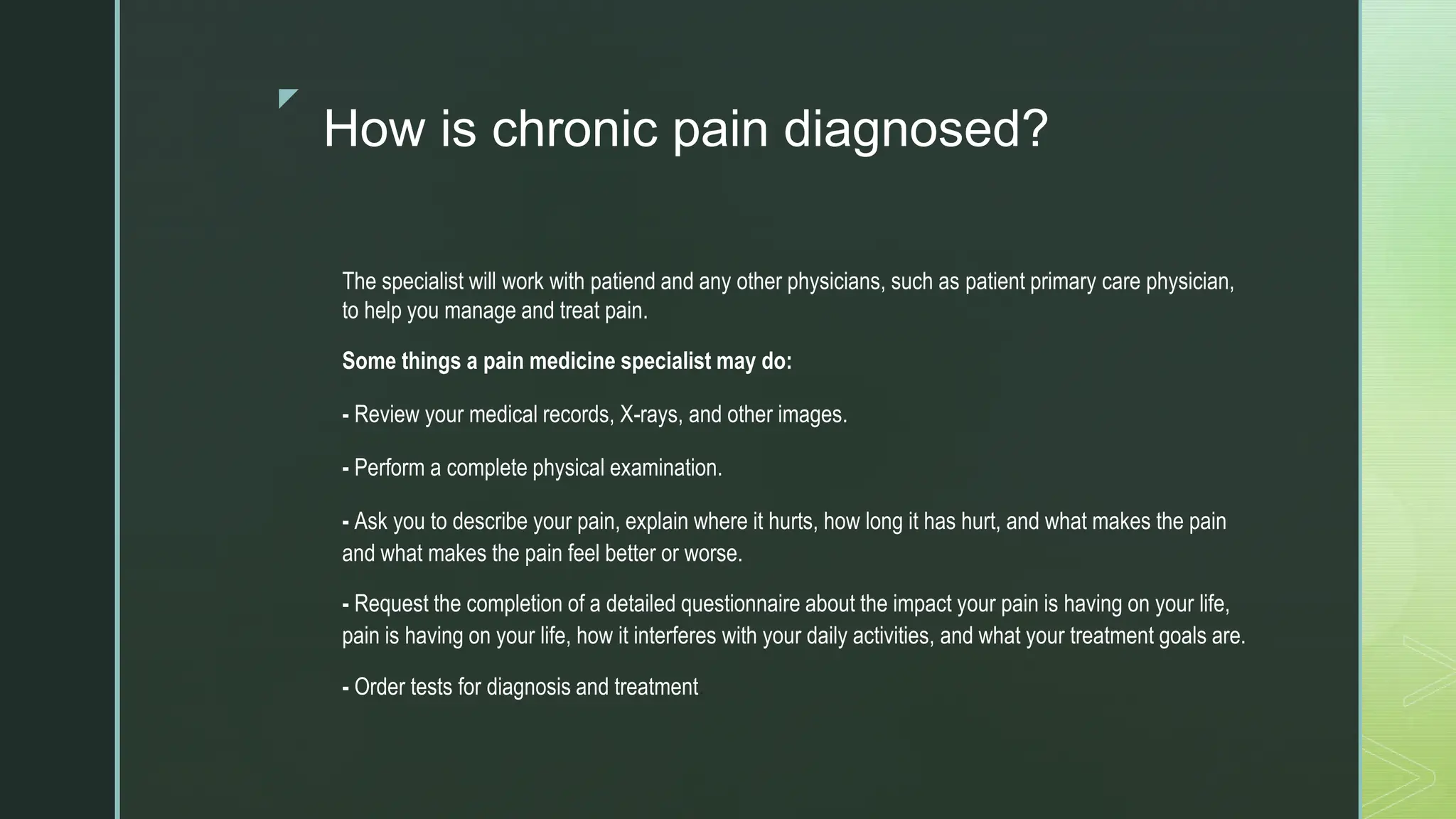 Pain Management Presentation | PPTX