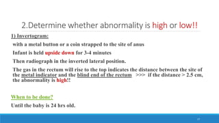 Anesthetic consideration anorectal malformation | PPTX