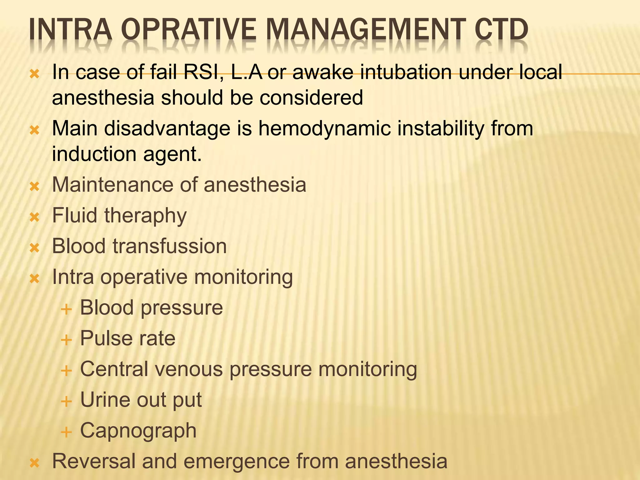 Anesthetic considerations for emergency surgery | PPTX