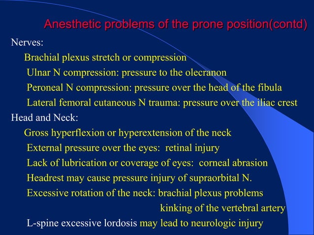Anesthetic considerations for spinal surgery | PPTX