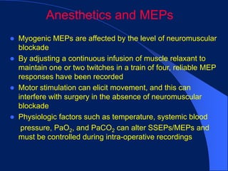 Anesthetic considerations for spinal surgery | PPTX