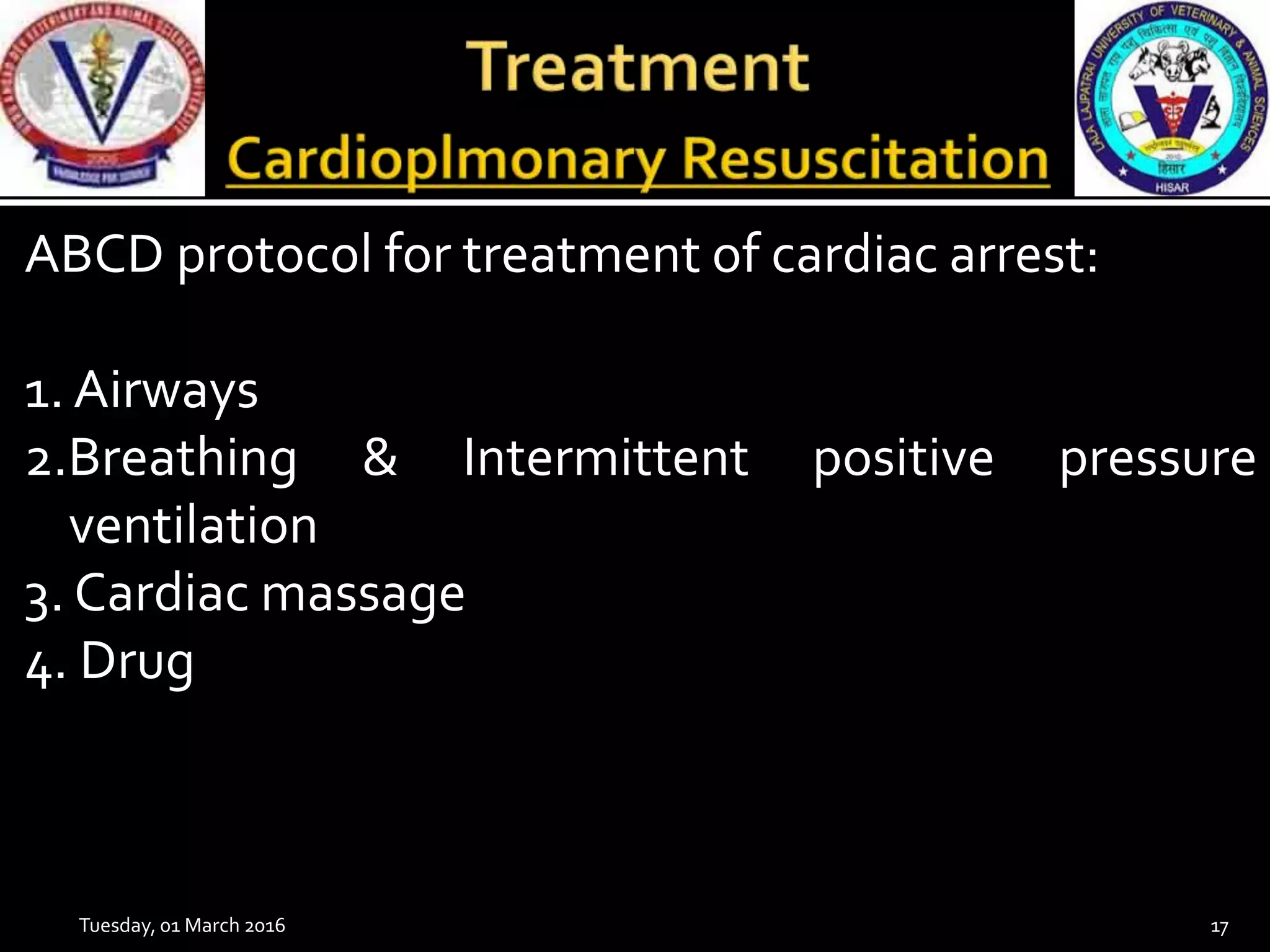Anesthetic emergencies in animals | PPTX | Lung and Respiratory Health ...