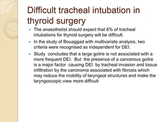 Anesthetic management of hyperthyroid patient posted for elective | PPTX