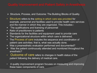 Anesthetic risk, quality improvement and liability | PPTX