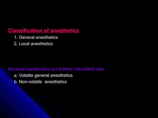Anesthetics | PPT