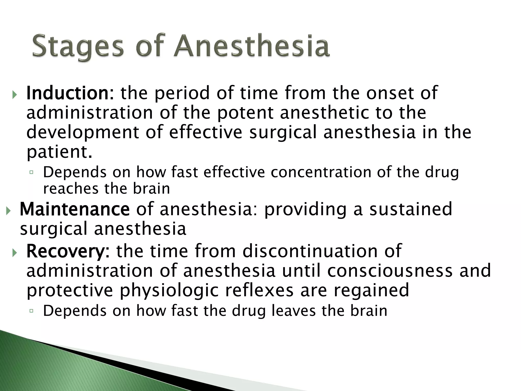 Anesthetics - Pharmacology | PDF