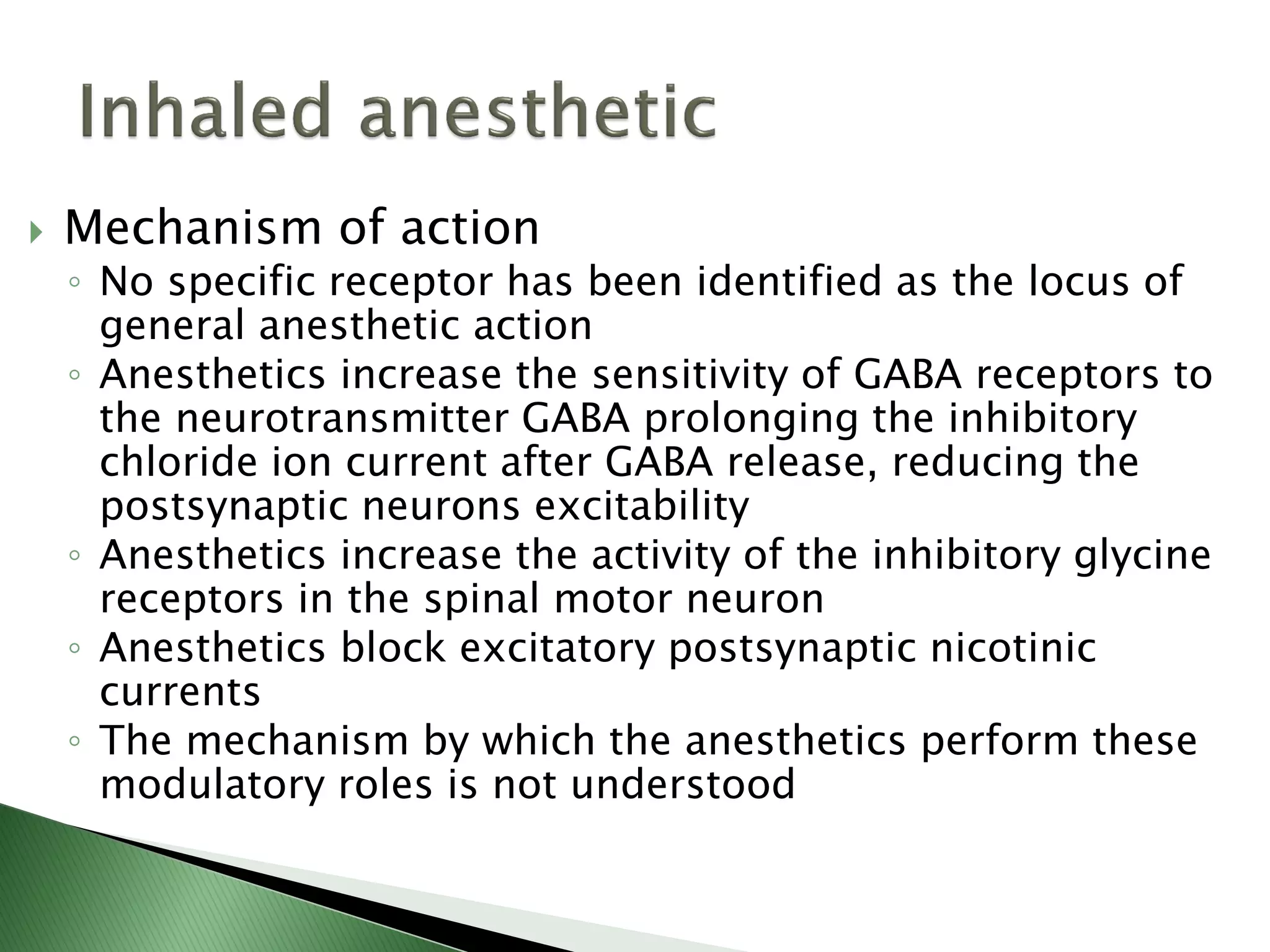 Anesthetics - Pharmacology | PDF