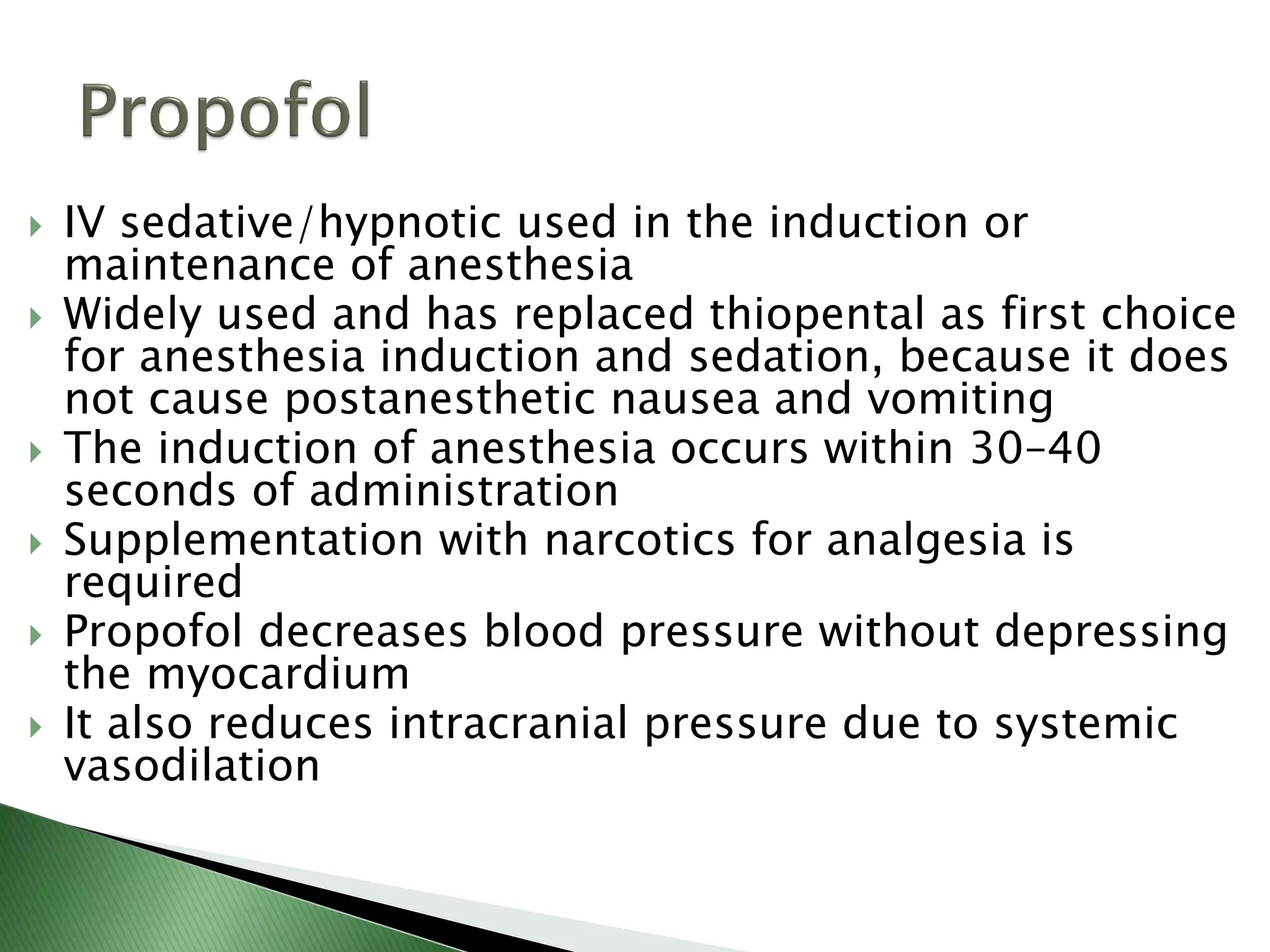 Anesthetics - Pharmacology | PDF