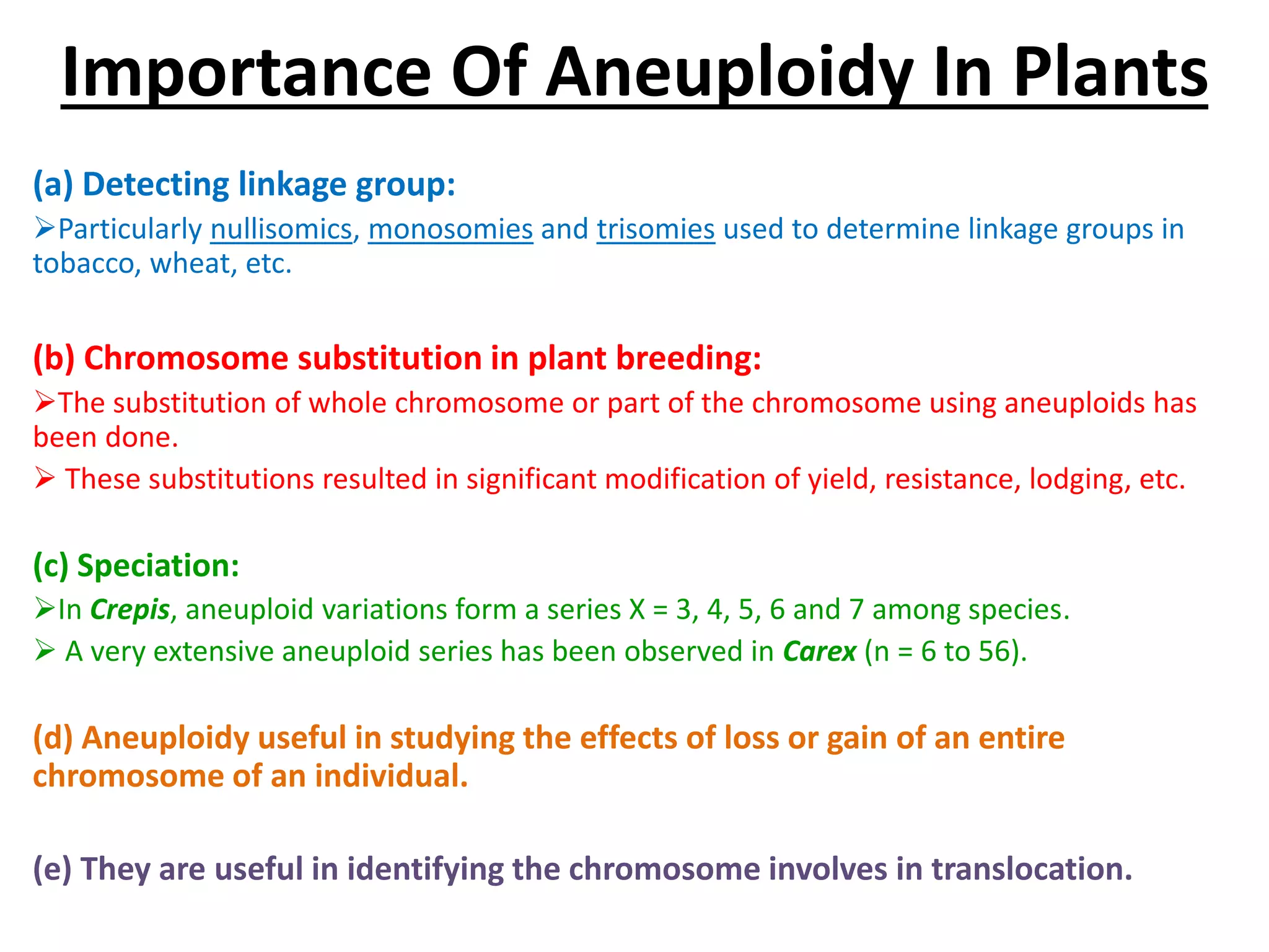 Aneuploidy | PPTX