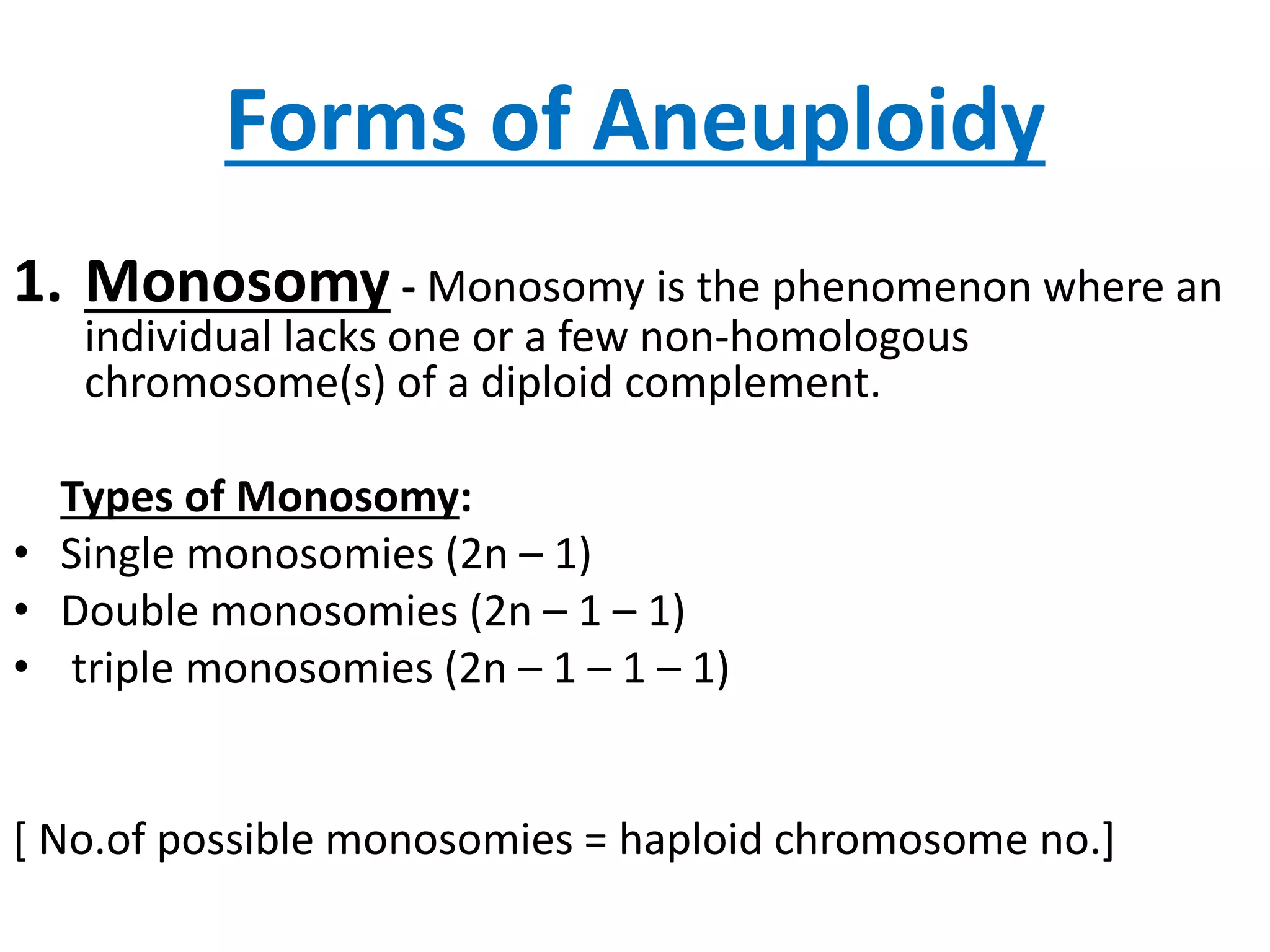 Aneuploidy | PPTX