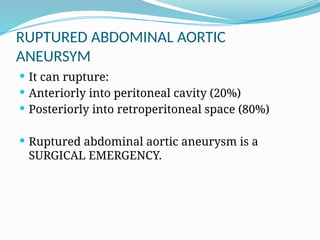ANEURSYM of large blood vessels. .pptx