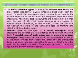 Aneurysm | PPTX