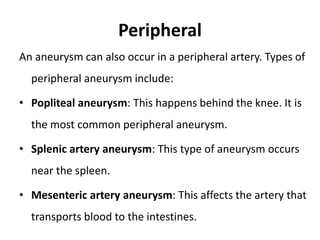 Aneurysm | PPTX