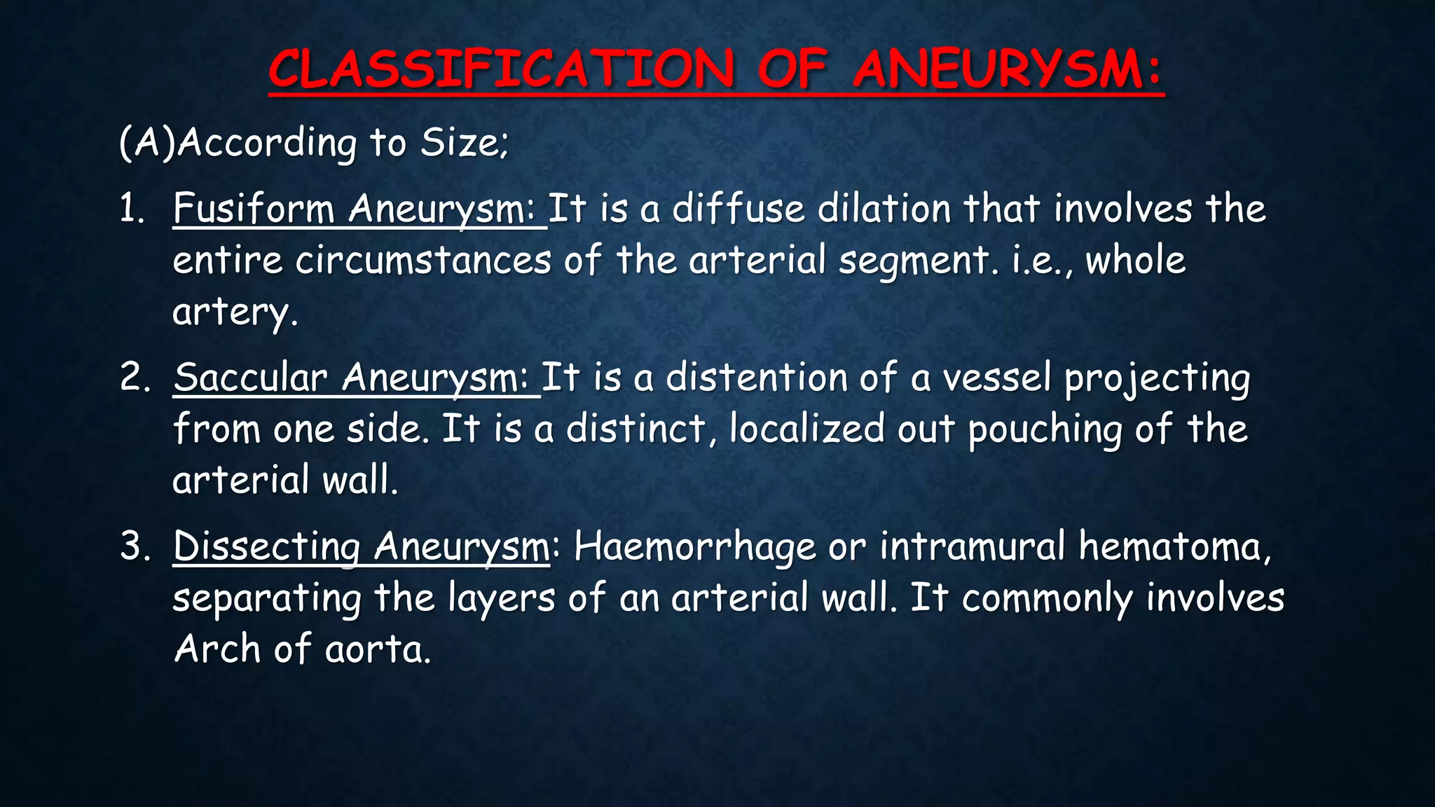 Aneurysm | PPTX