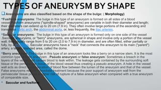 Aneurysm | PPTX