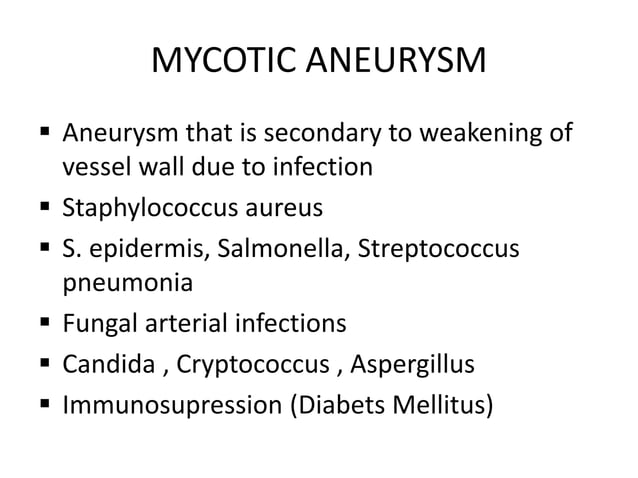 aneurysm pathology pptx from.robbins sss | PPT