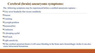 aneurysm.pdf for nursing students for medical surgical nursing students | PPT