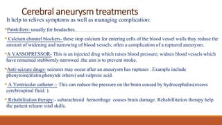 aneurysm.pdf for nursing students for medical surgical nursing students | PPT