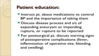 aneurysm.pdf for nursing students for medical surgical nursing students | PPT