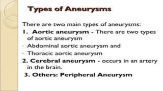 aneurysm.pdf for nursing students for medical surgical nursing students | PPT