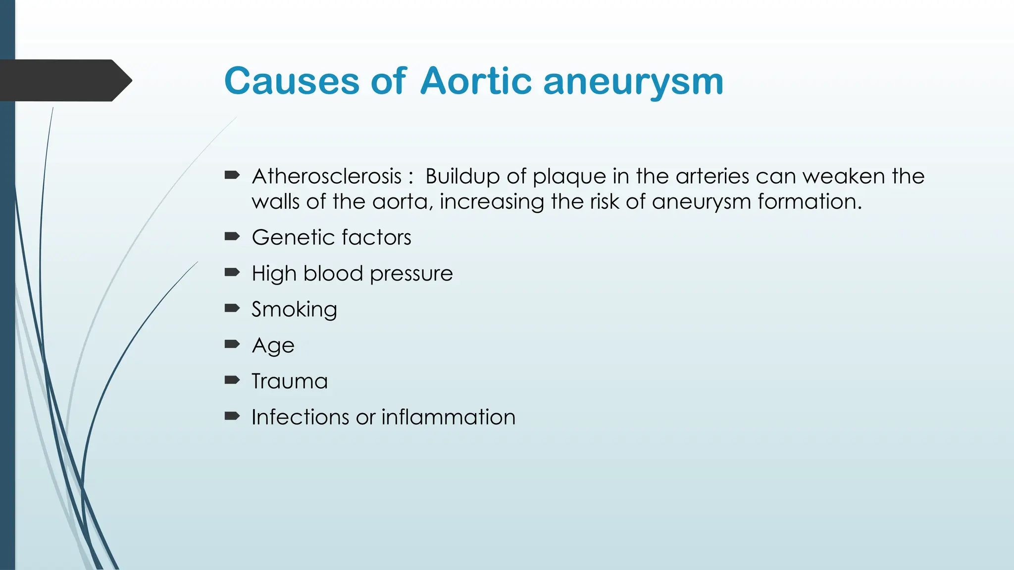 Aneurysm Classification Of Aneurysm And Causes Of Aortic Aneurysm Pptx
