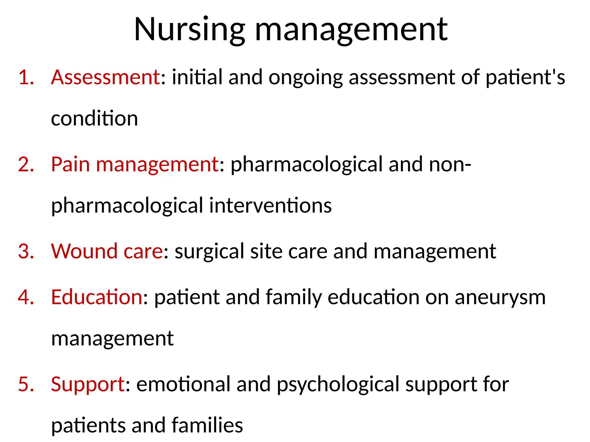 Aneurysm.pptx its medical and nursing management | PPTX