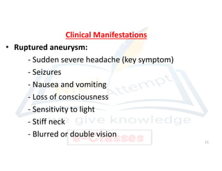 Aneurysm for medical students like nursing | PPT