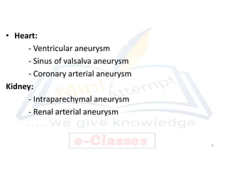 Aneurysm for medical students like nursing | PPT