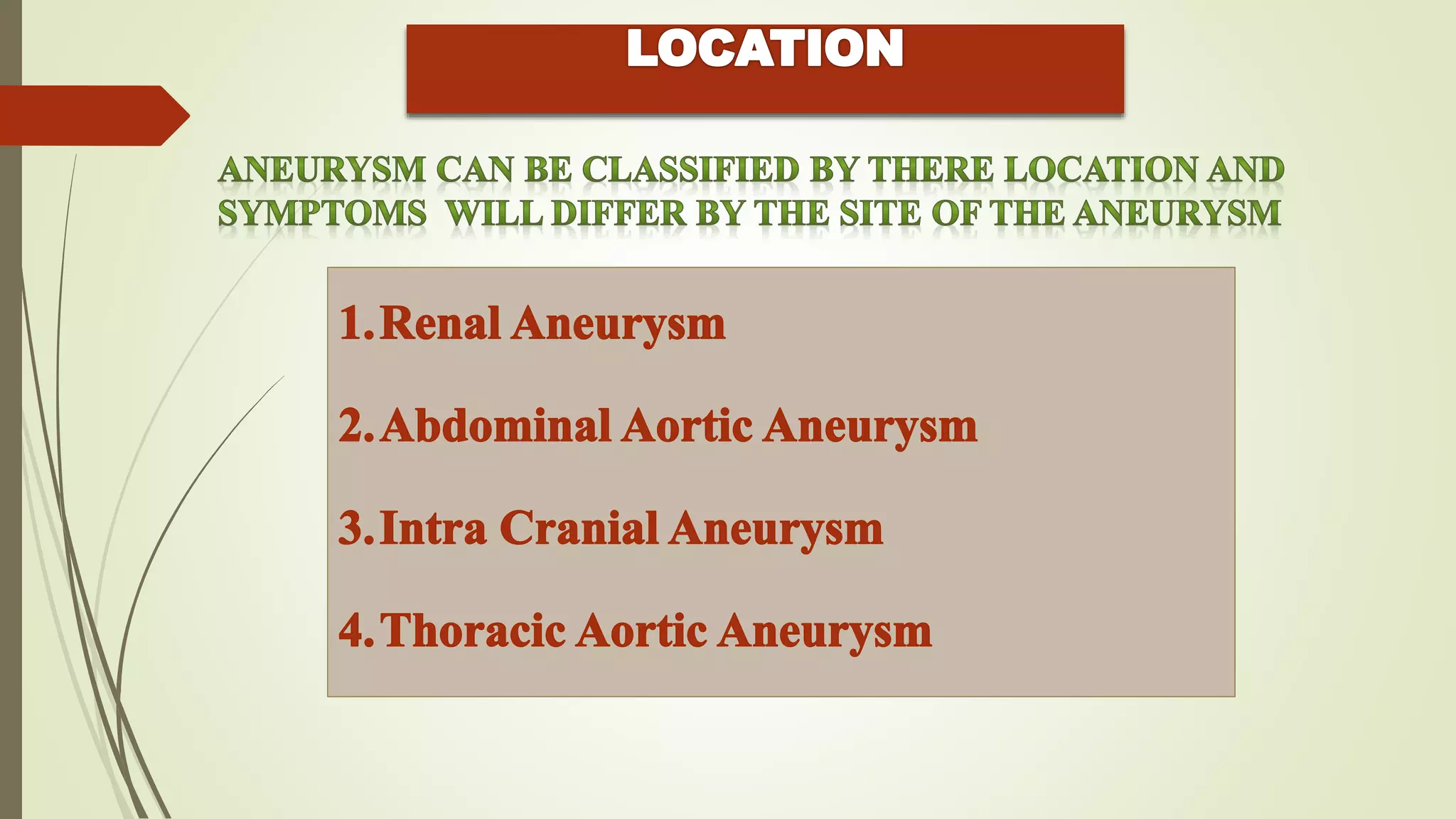 Aneurysm | PPTX