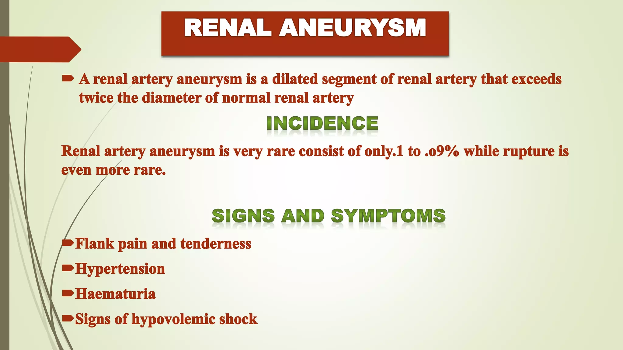 Aneurysm | PPTX