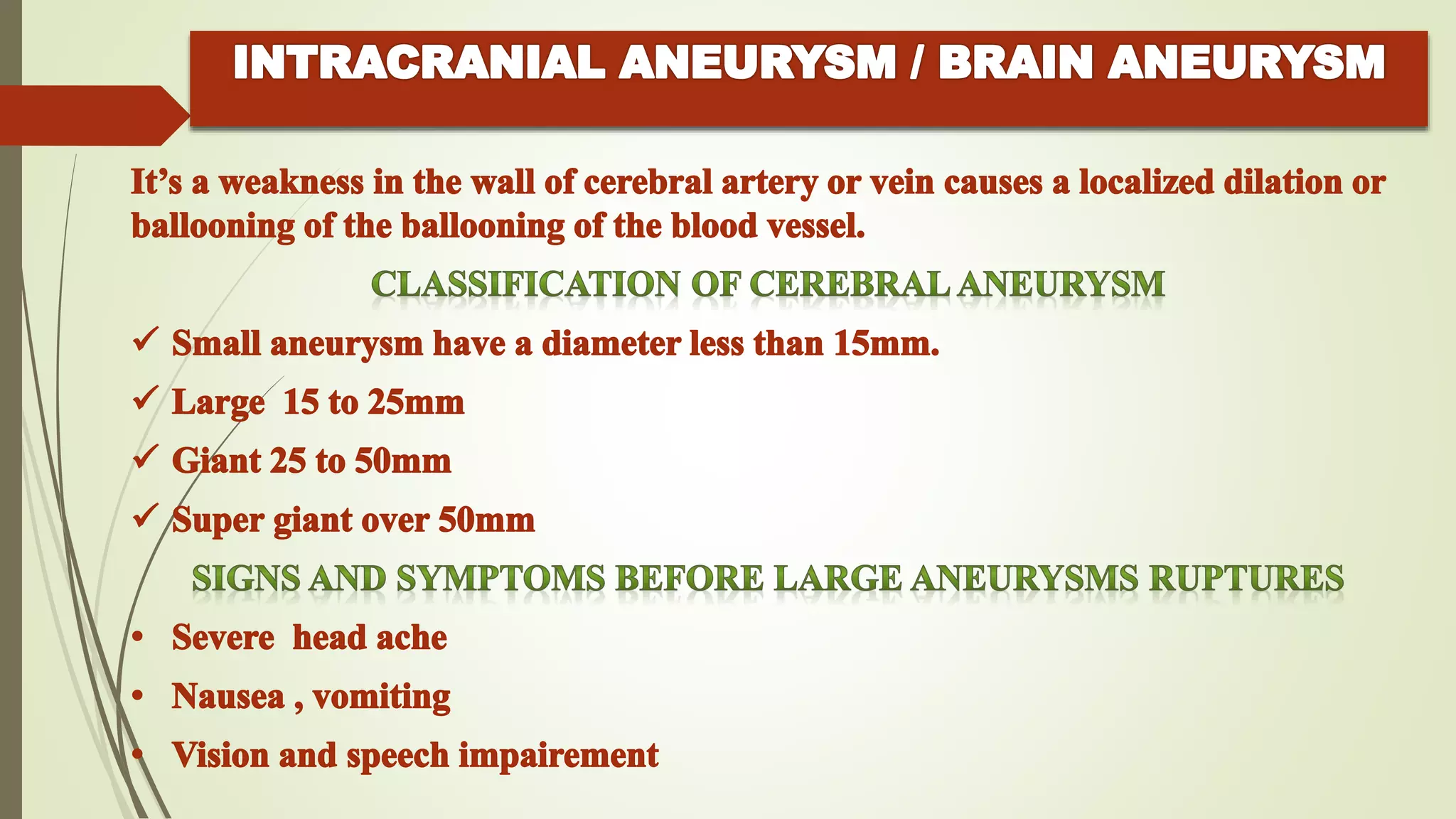 Aneurysm | PPTX