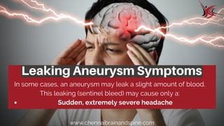 Aneurysm early signs and symptoms | PDF
