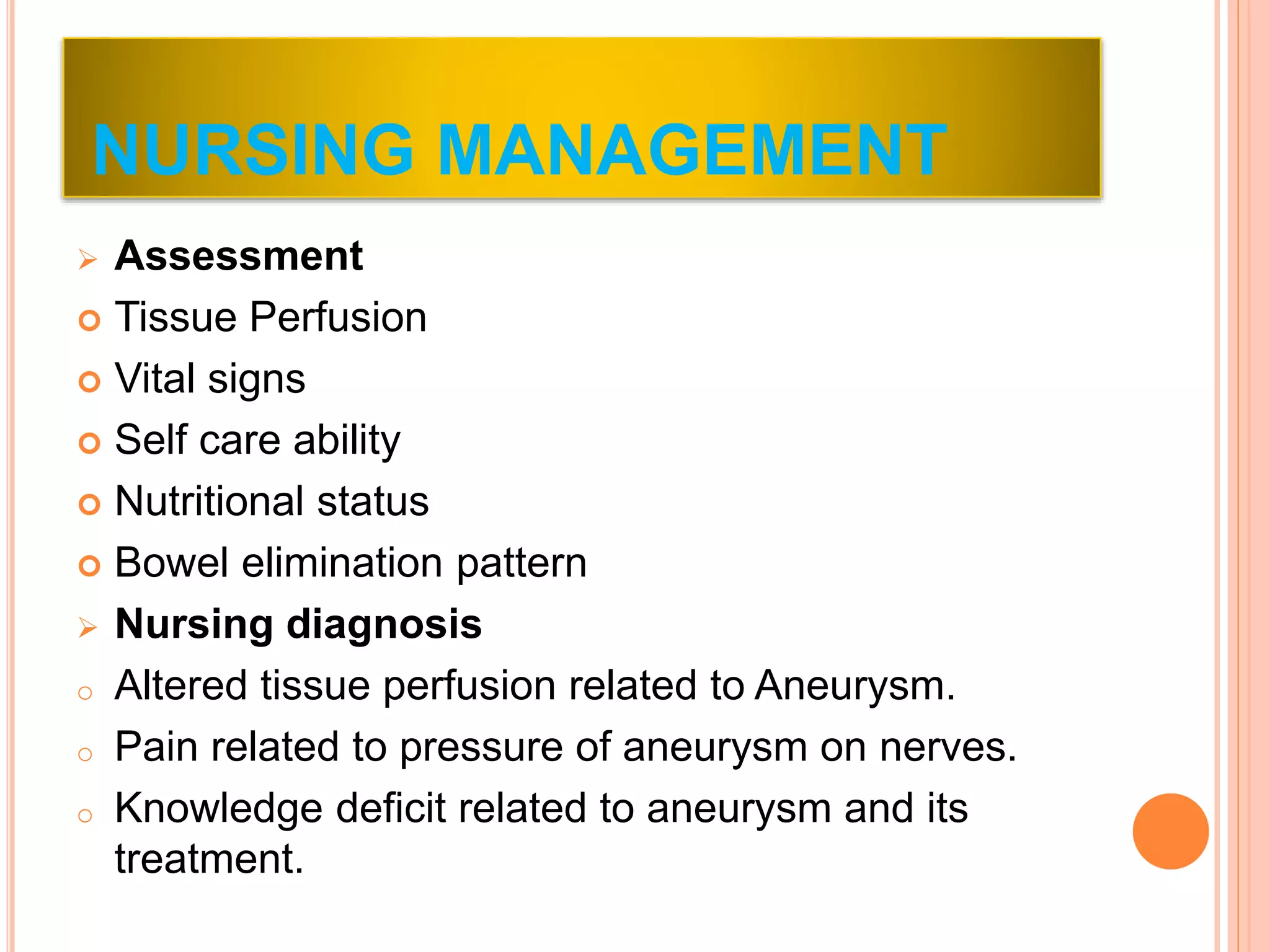 Aneurysm | PPTX