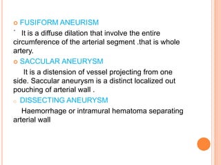 Aneurysm | PPTX