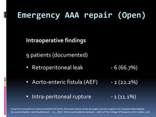 Aneurysm repair Open vs EVAR SLSVS.ppt
