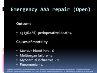 Aneurysm repair Open vs EVAR SLSVS.ppt