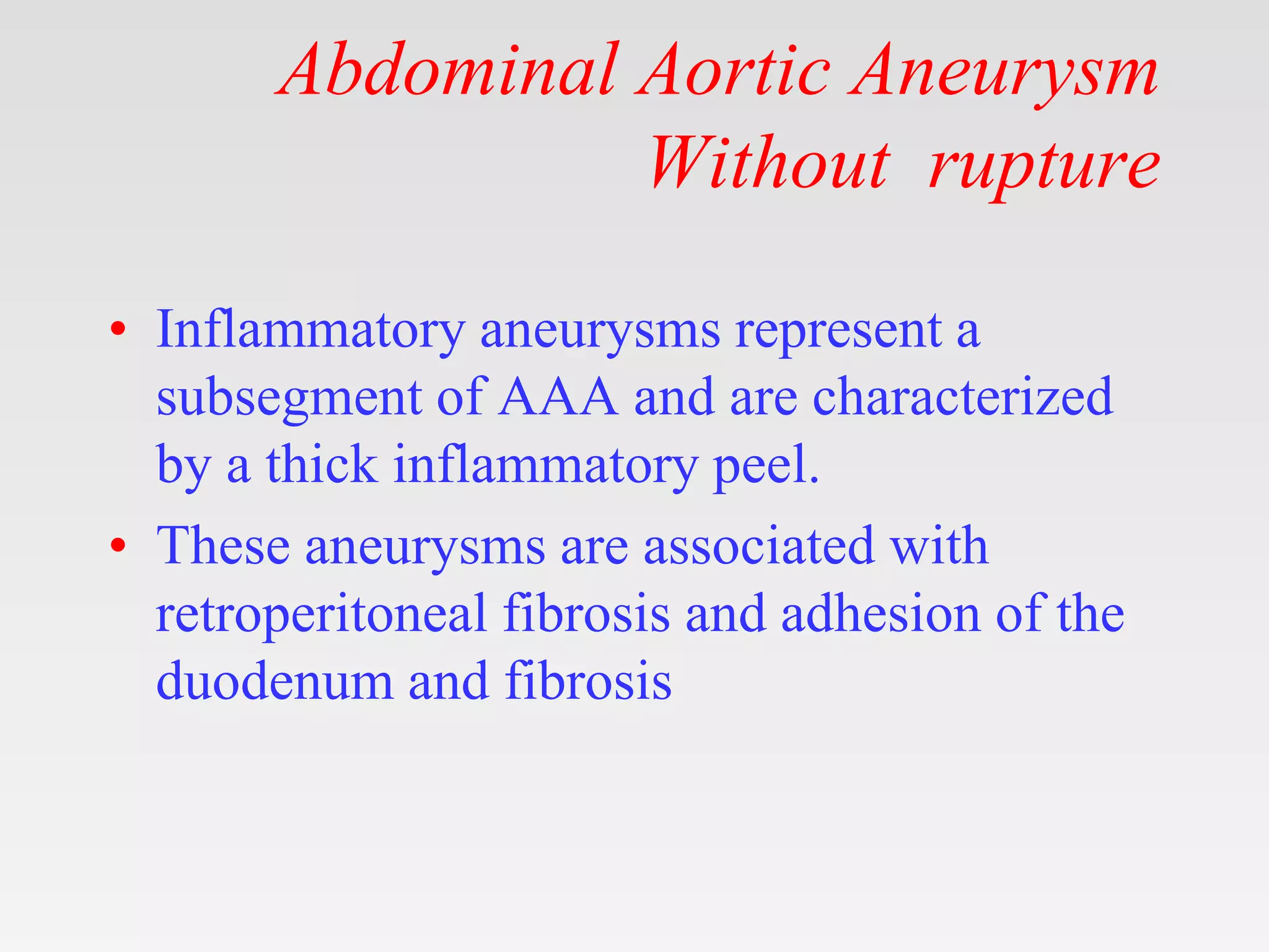 Aneurysms.pptx | Digestive Disorders | Diseases and Conditions