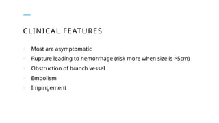aneurysm ppt powerpoint pathology science | PPTX